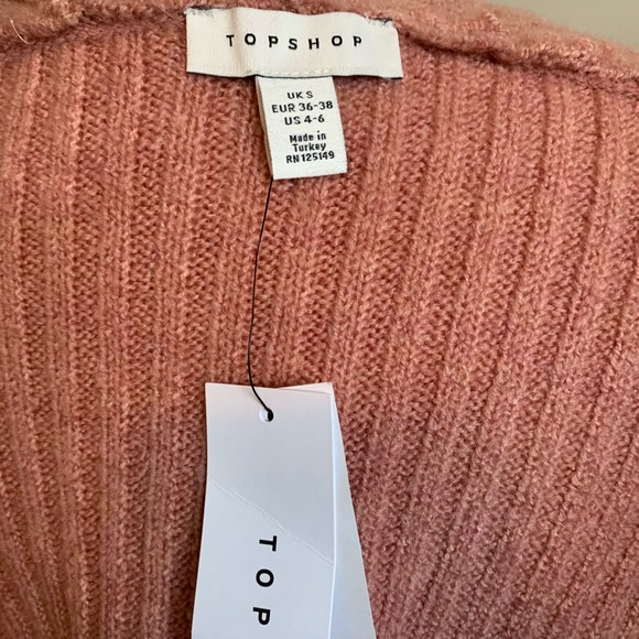 Topshop | Sweaters | Topshop Long Oversized Cardigan In Pink Nwt | Poshmark